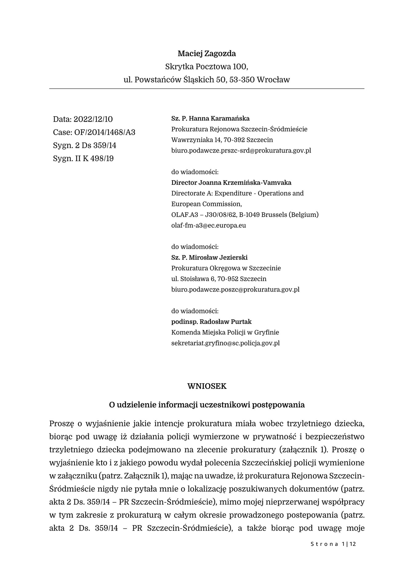 Taskscape Ltd - 20221210 - Zapytanie prokuratura - Strona 1 - Created with Publitas.com