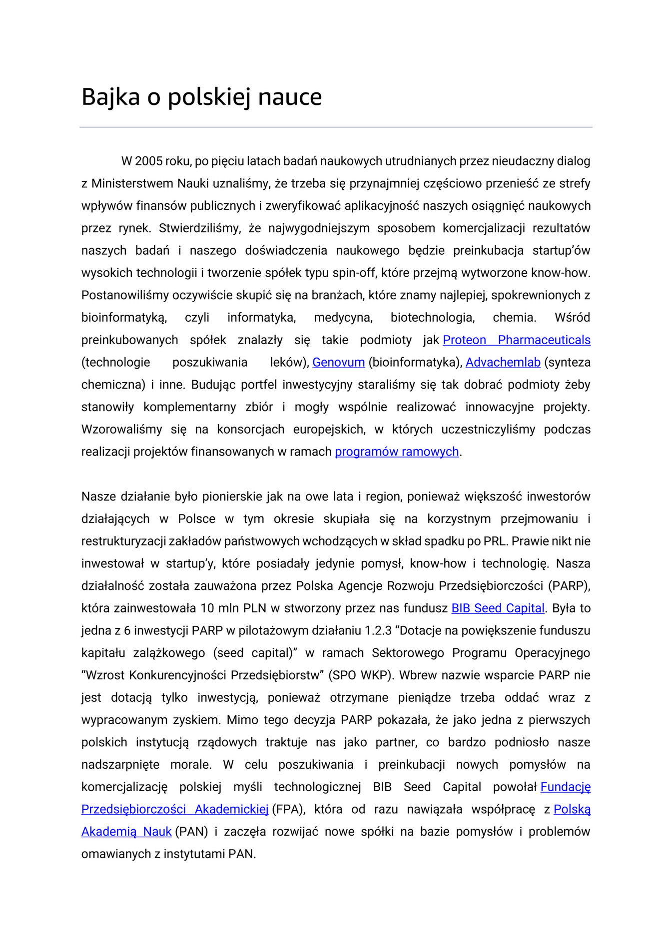 Taskscape Ltd - Bajka o Polskiej Nauce - Strona 1 - Created with Publitas.com