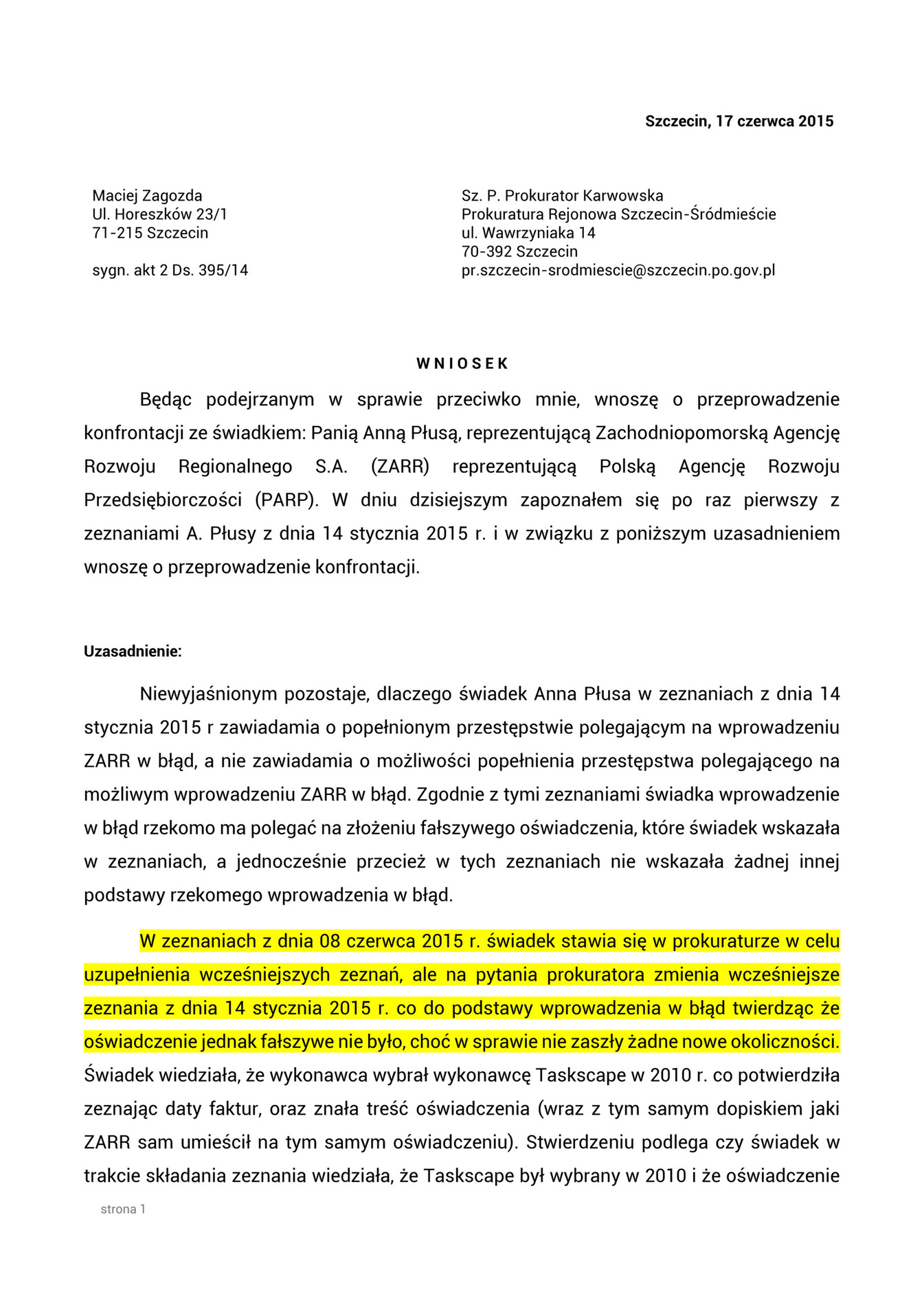 Taskscape Ltd - Wniosek dowodowy (15061704) - Strona 1 - Created with Publitas.com