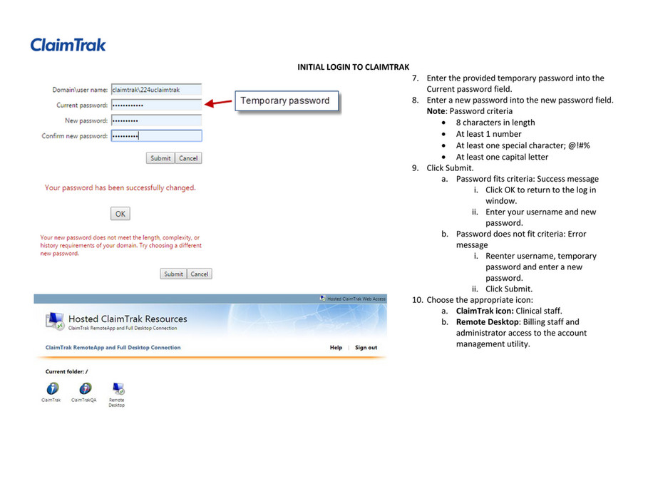 Remarkable Health - LAKB - Initial Login to Claimtrak - Page 2 ...