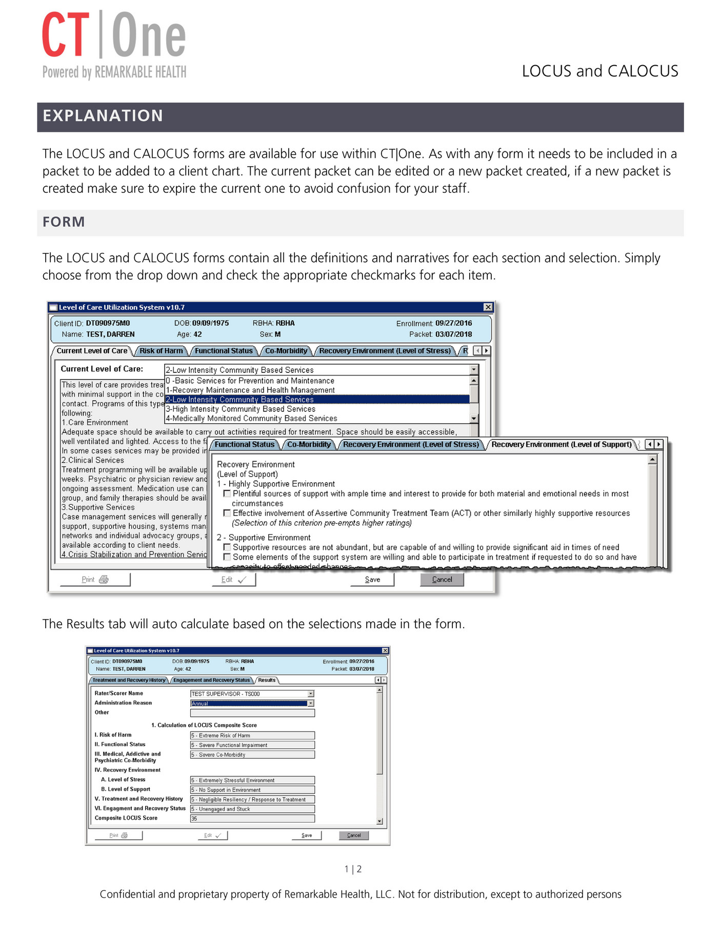 Remarkable Health - LOCUS and CALOCUS Forms - Page 1 - Created with ...