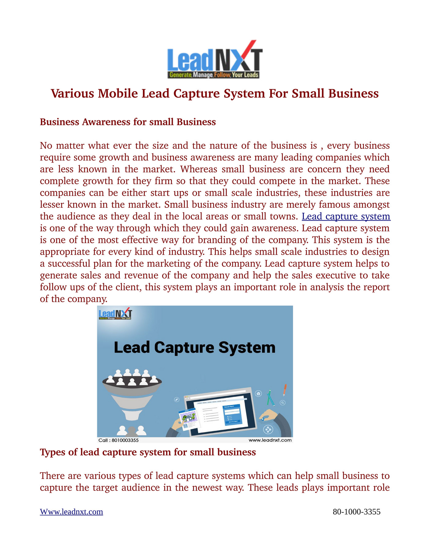 My publications - Lead Capture System - Page 1 - Created with Publitas.com
