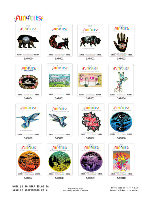 friis & company - Fun Folks Vinyl Stickers as of 9.25.23 - Page 1