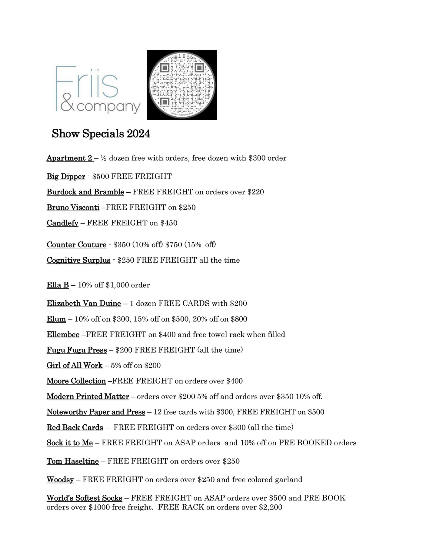 friis & company - January 2024 Show Special Sheet - Page 1 - Created with Publitas.com