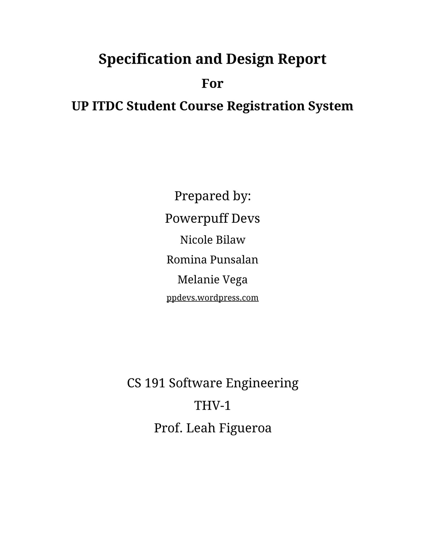 My publications - Specification and Design Report - Page 1 - Created ...
