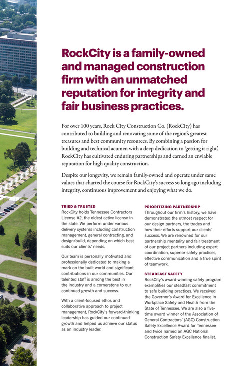 Bulley & Andrews - RockCity Capabilities Brochure - Page 2-3 - Created with Publitas.com