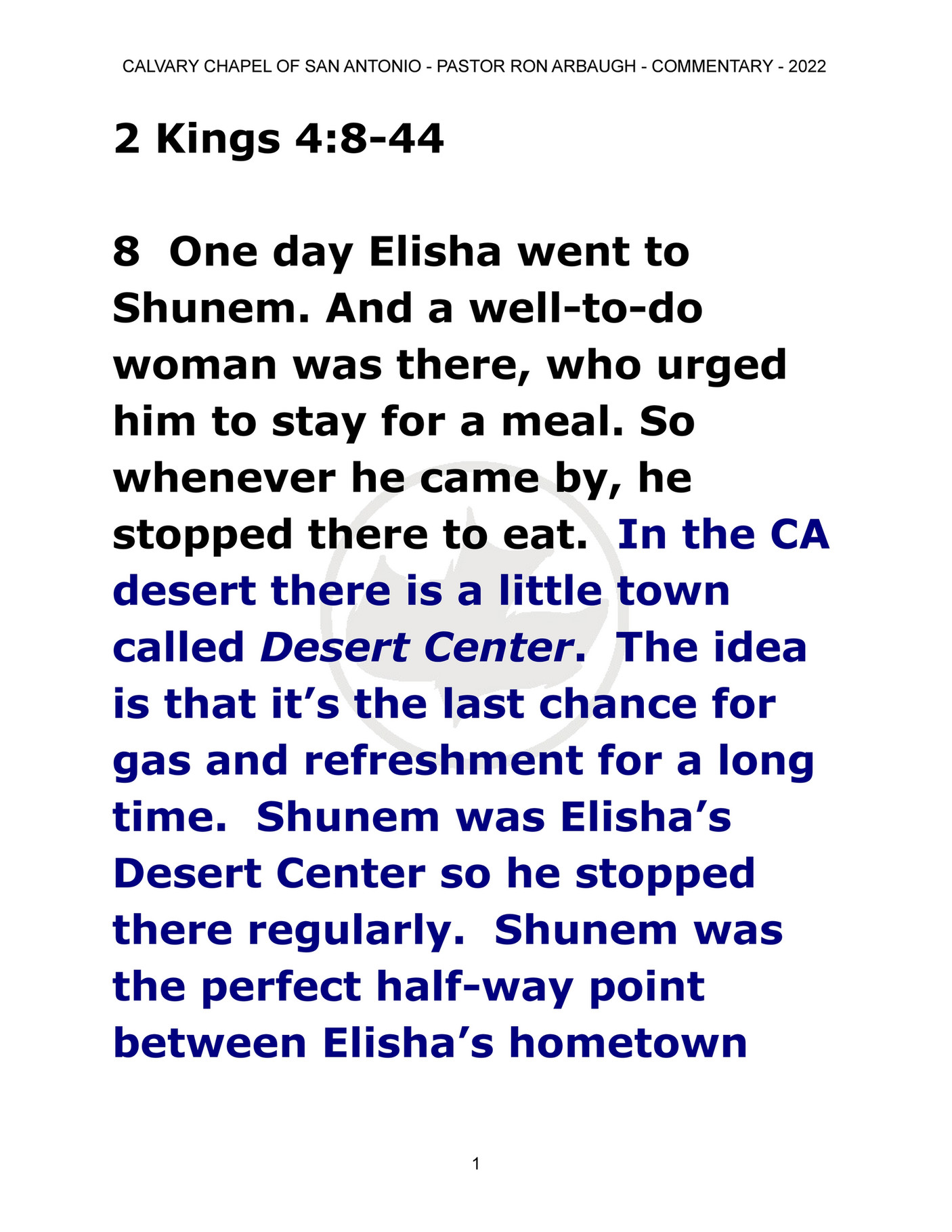 Calvary Chapel Of San Antonio 2 Kings 4 8 44 Page 2 Created With Calvary Chapel Of San Antonio 2 Kings 4 8 44 Page 2 Created With