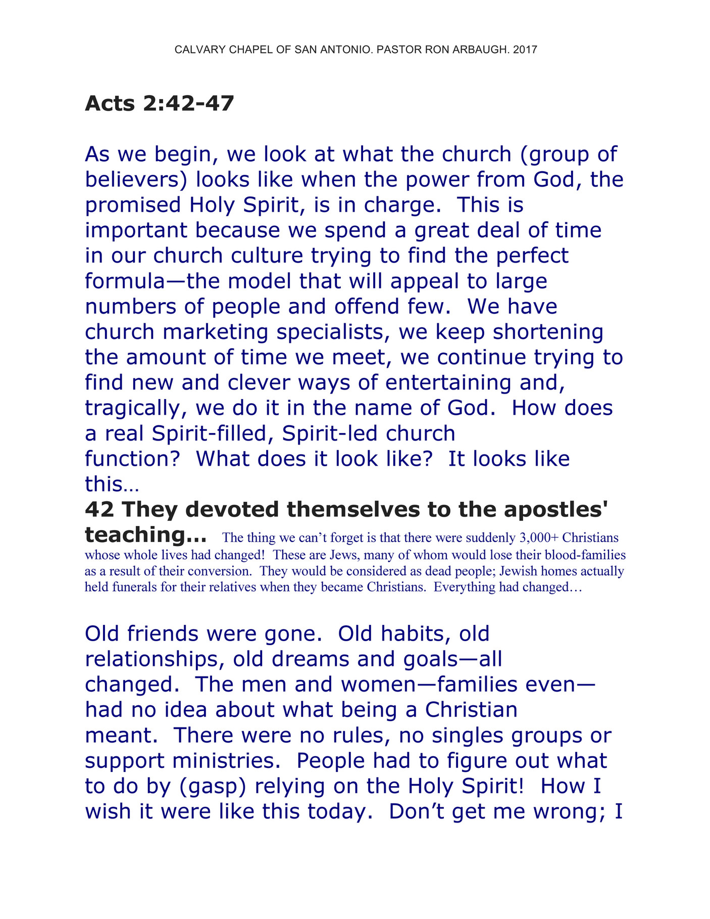 Calvary Chapel Of San Antonio Acts2 42 47 Page 1 Created With