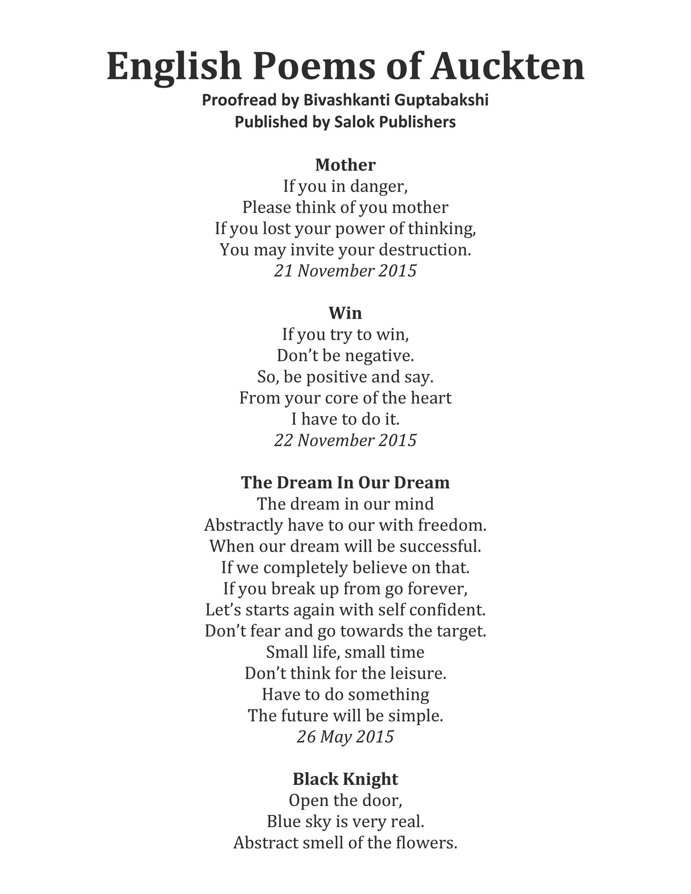 Salok Publishers - English Poems of Auckten - Page 1 - Created with ...