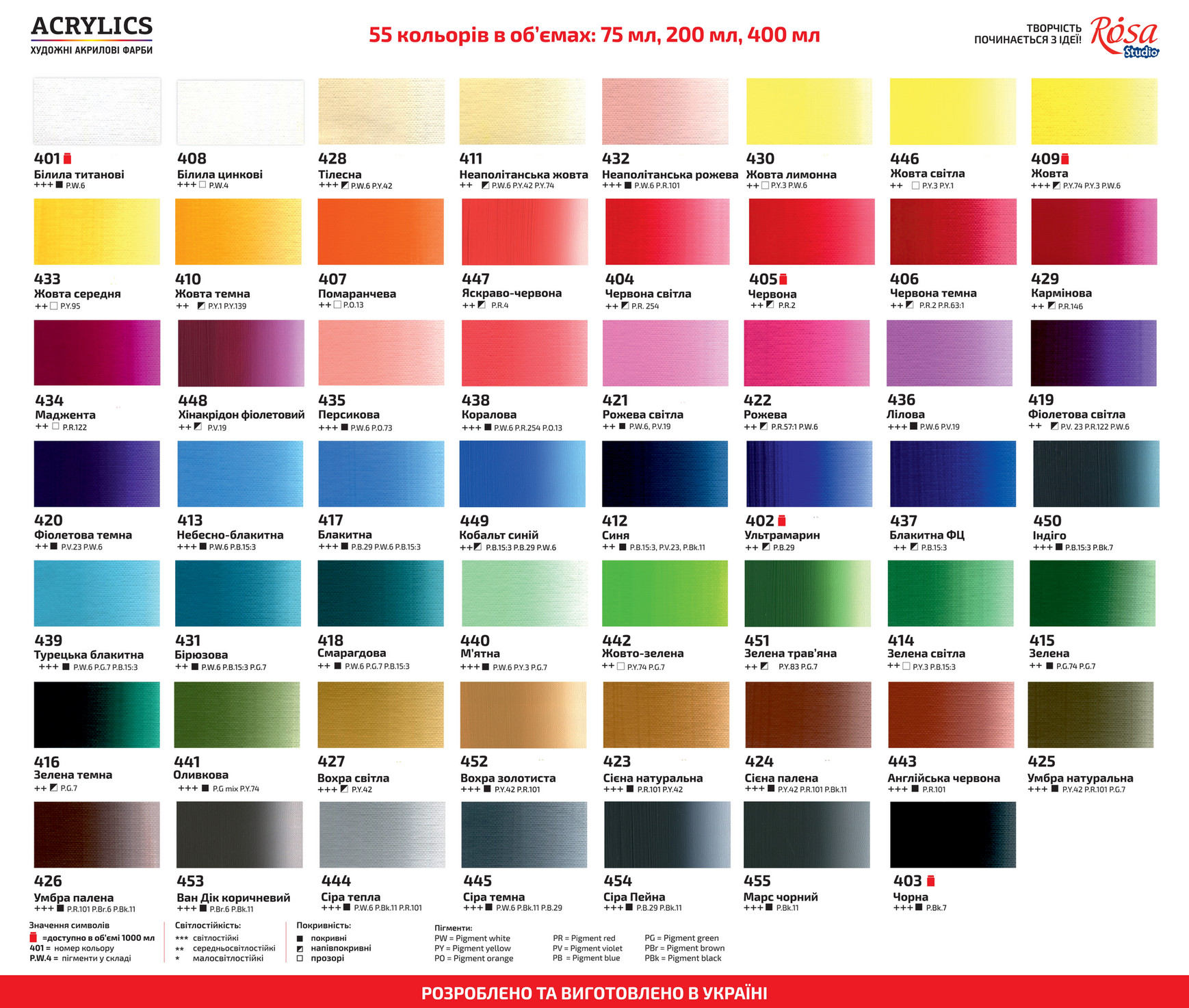 ROSA - ROSA Studio Acryl Colour Chart UA - Page 1 - Created with ...