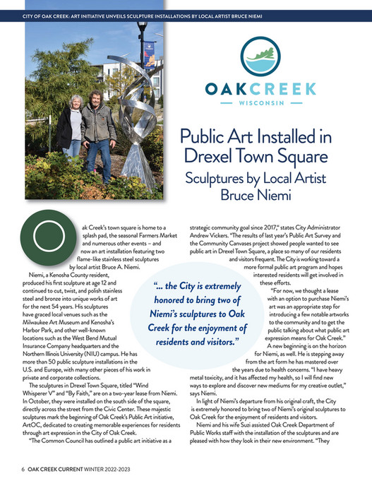 City of Oak Creek - Winter 2023 Oak Creek Current magazine - Page 6-7 ... City of Oak Creek - Winter 2023 Oak Creek Current magazine - Page 6-7 ...
