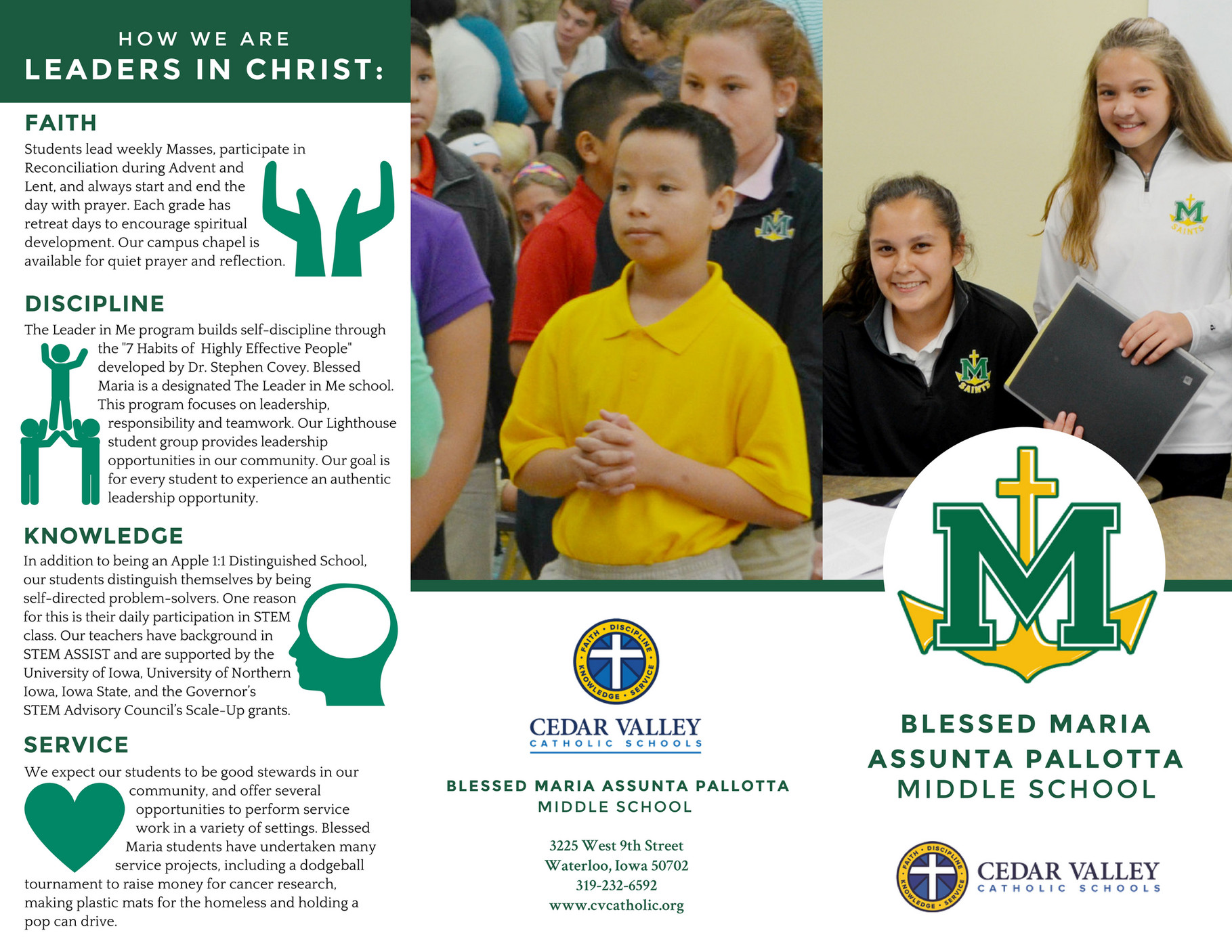 Cedar Valley Catholic Schools - Blessed Maria Assunta Pallotta Middle ...