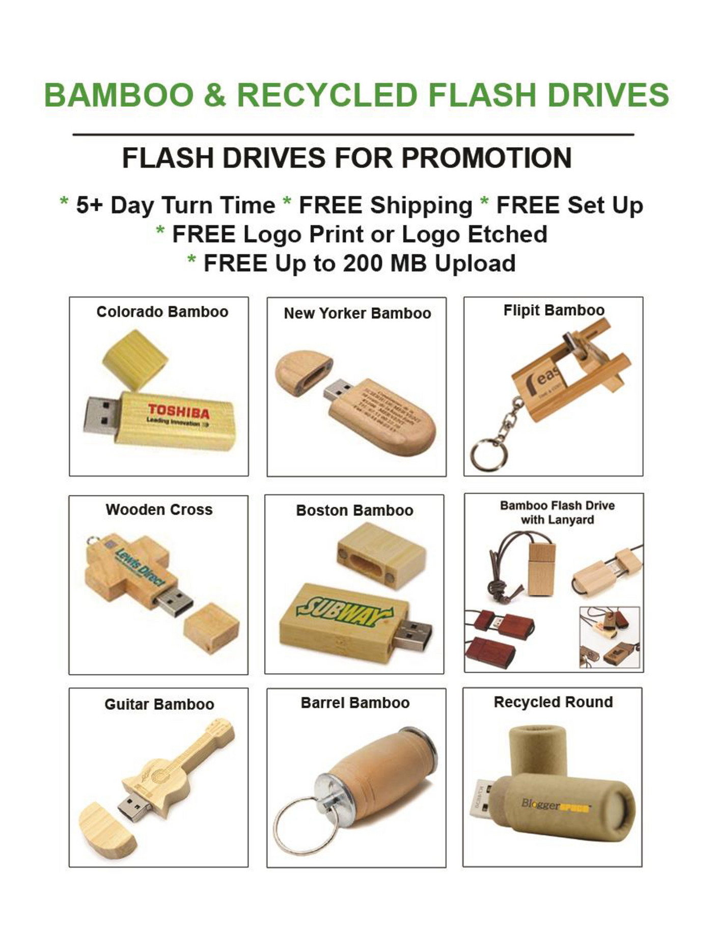 Bamboo & Recycled Flash Drive Catalog - Page 1