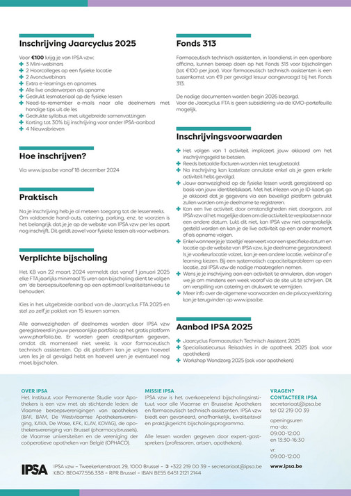 ipsa - IPSA vzw Jaarcyclus FTA 2025 folder - Pagina 4