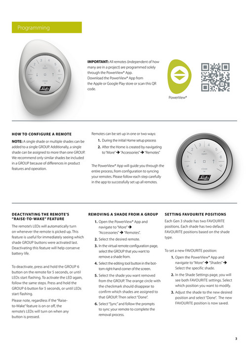 Luxaflex UK - Luxaflex PowerView Automation - Remote Control Guide - Page 3