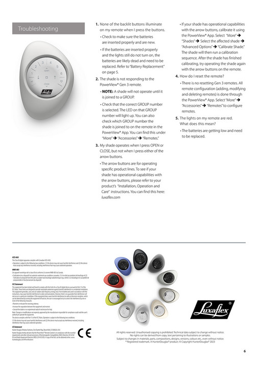 Luxaflex UK - Luxaflex PowerView Automation - Remote Control Guide - Page 6