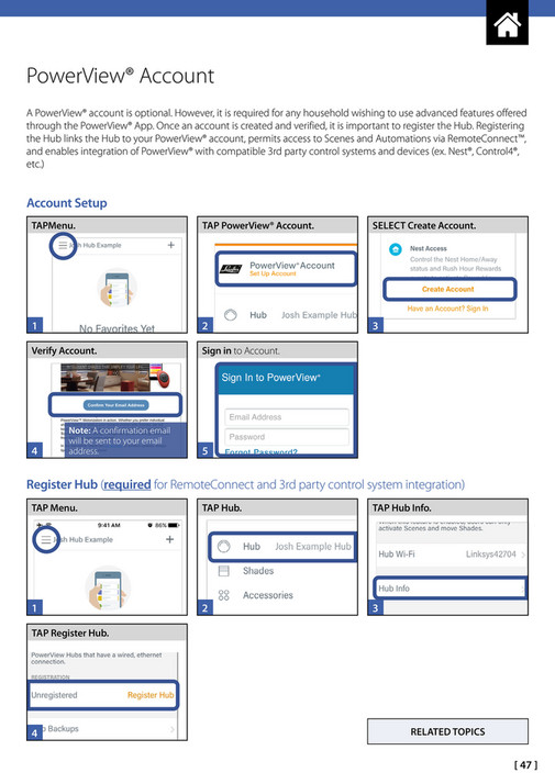 Luxaflex - English PowerView Reference Guide - Page 46-47