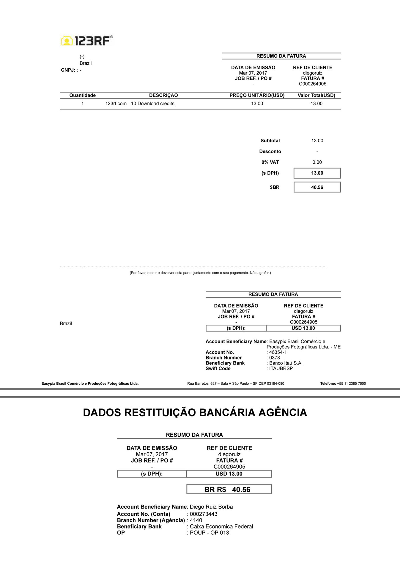 DRB Comunicação - APLAUS - credits invoice 123RF - DRB COMUNICACAO ...