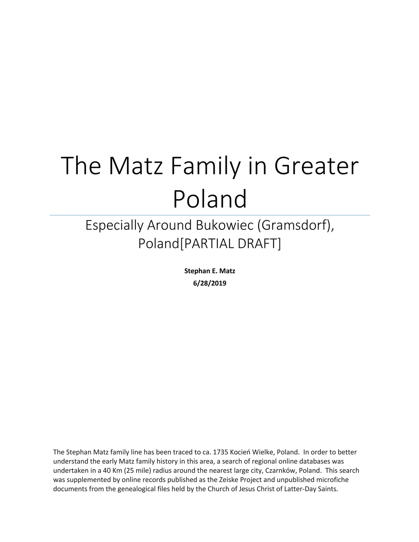 My publications - Matz Family in Gramsdorf, Prussia (Bukowiec, Poland ...
