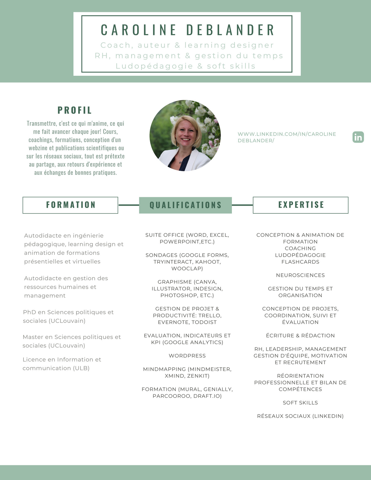 CD - CV de Caroline Deblander - 2022 - Page 1 - Created with Publitas.com
