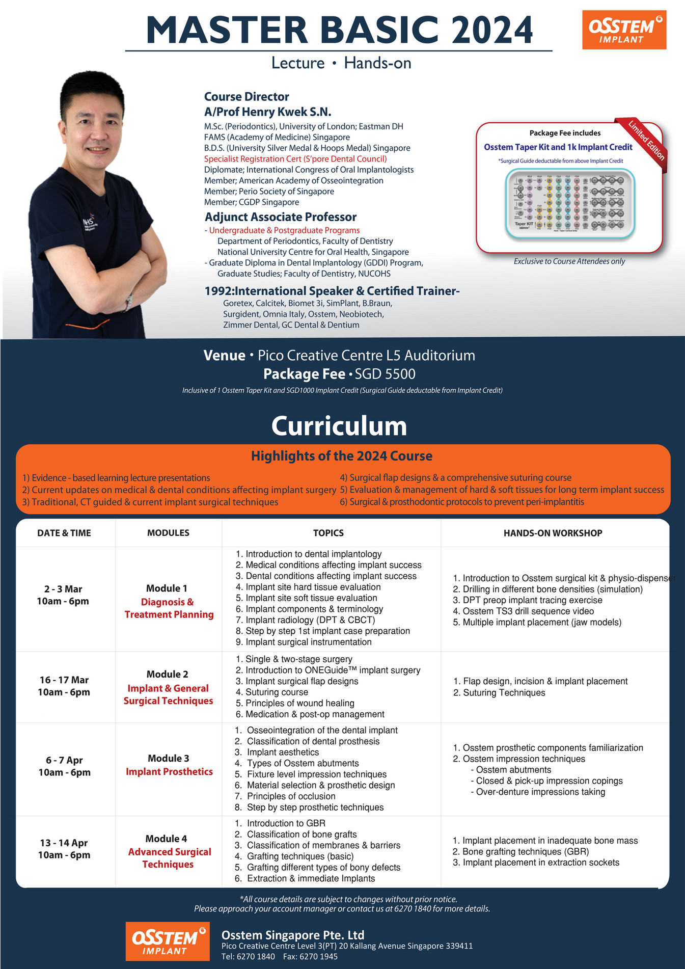 Osstem Singapore - Master Basic Course 1st Intake 2024 Course Leaflet - Page 1 - Created with ...
