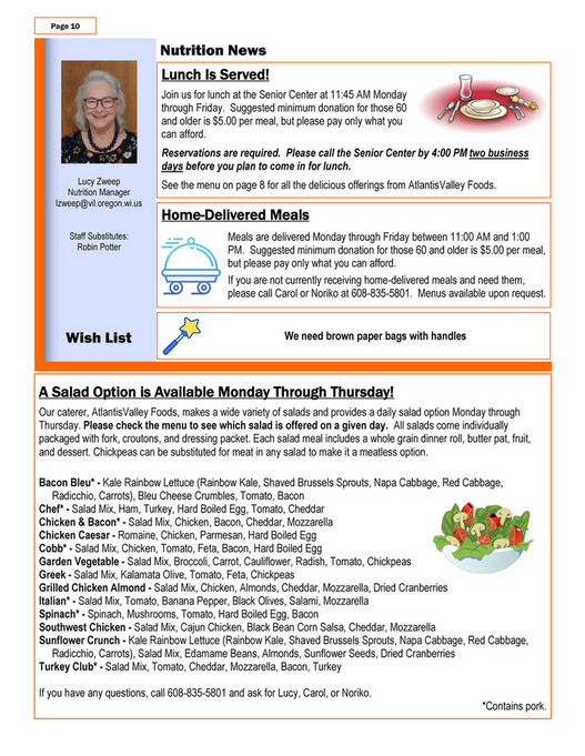 Oregon Area Senior Center - 04 April 2025 - Page 10-11 - Created with ...
