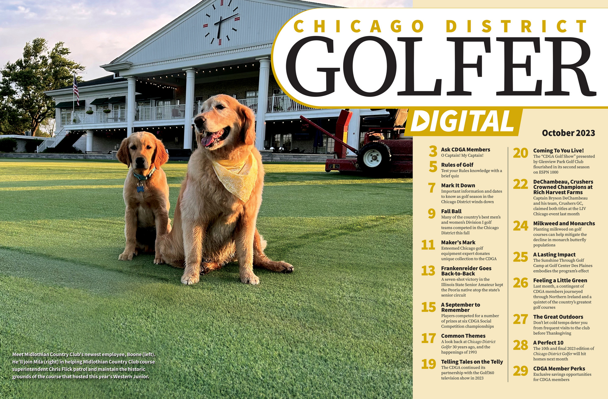CDGA - Chicago District Golfer - October 2023 - Page 1