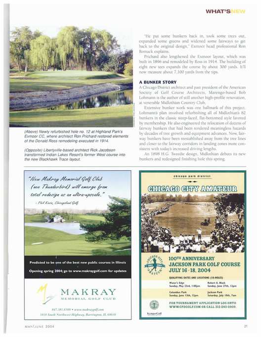 CDGA - Chicago District Golfer - May/June 2004 - Page 26-27