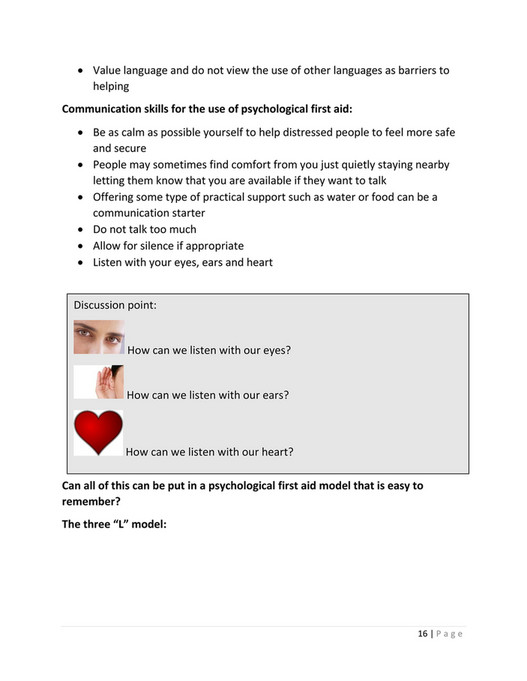 My publications - Psychological First Aid Workbook - Page 16-17 ...