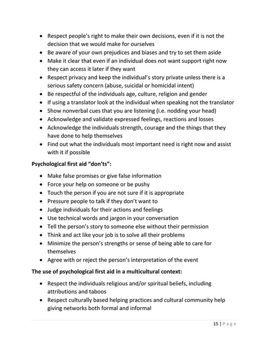 My publications - Psychological First Aid Workbook - Page 14-15 ...