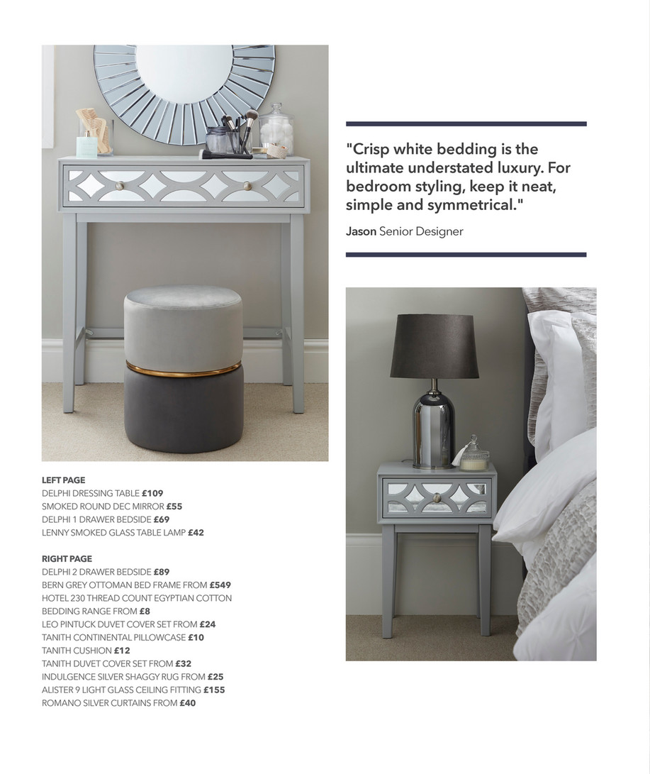 Dunelm delphi dressing table store