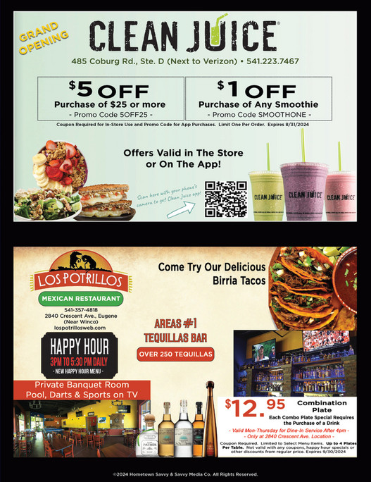 Hometown Savvy Eugene OR Direct Mail Coupon Magazine - Page 4-5