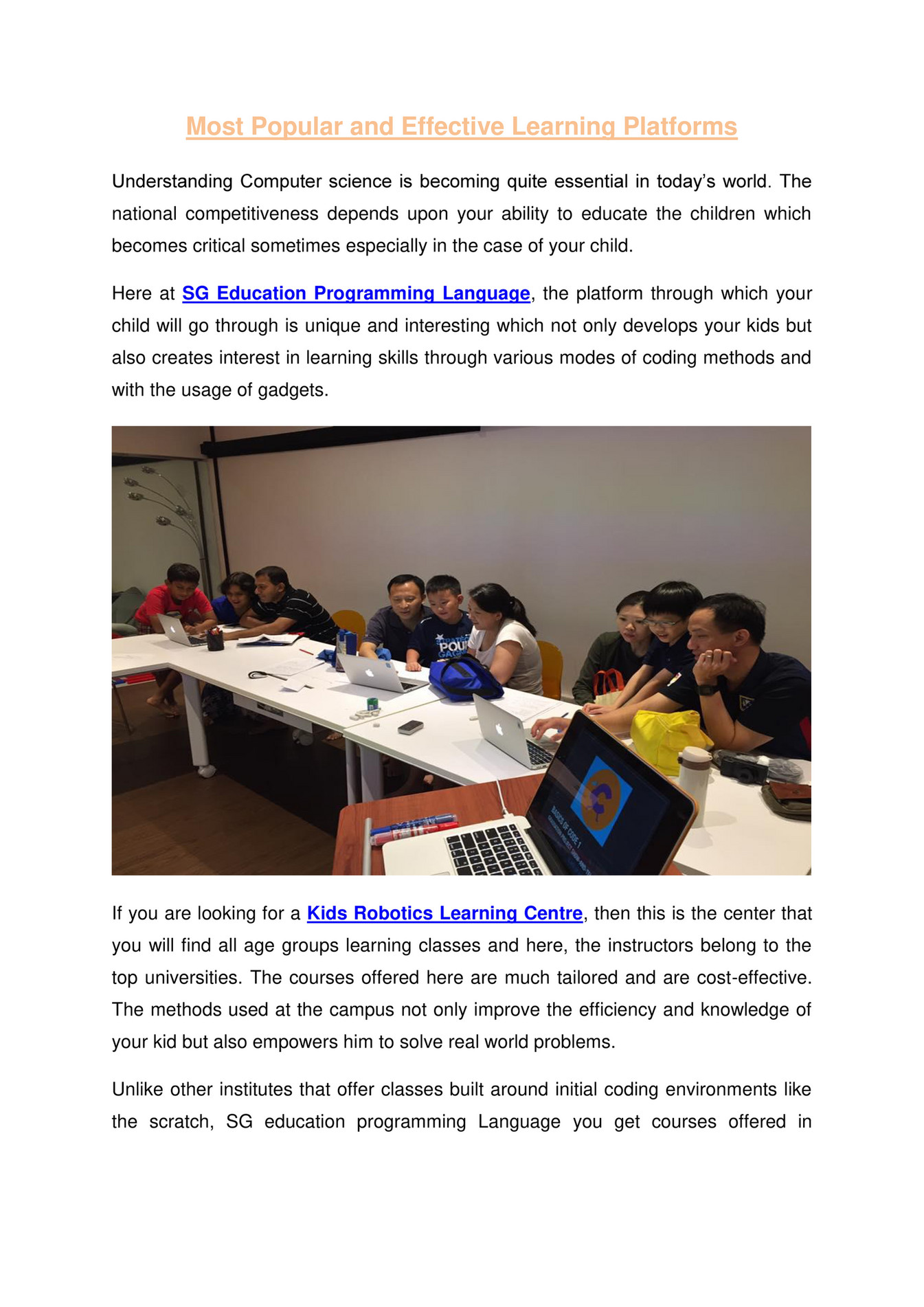 Sg Code Campus Most Popular And Effective Learning Platforms Page 1 Created With