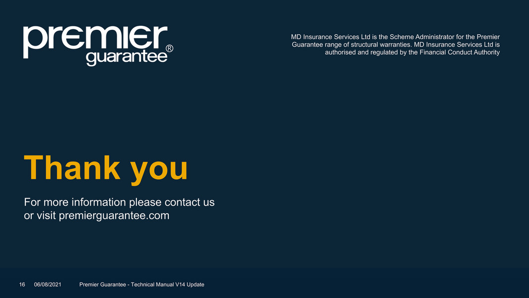 Premier Guarantee - Tech Manual V14 Update - Page 16 - Created with ...