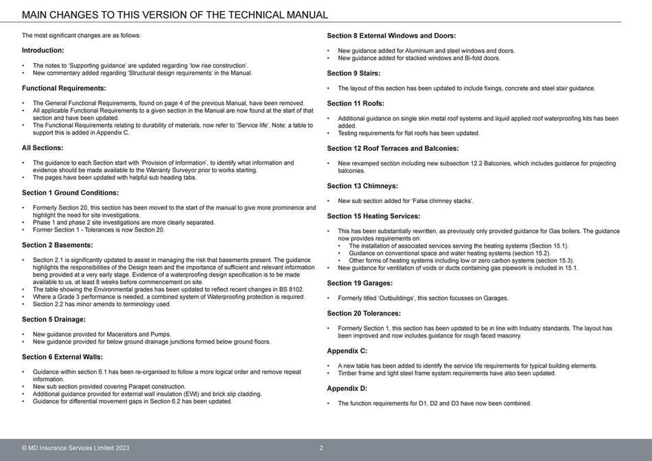 Premier Guarantee - Premier Guarantee Technical Manual v15 - Page 2 ...