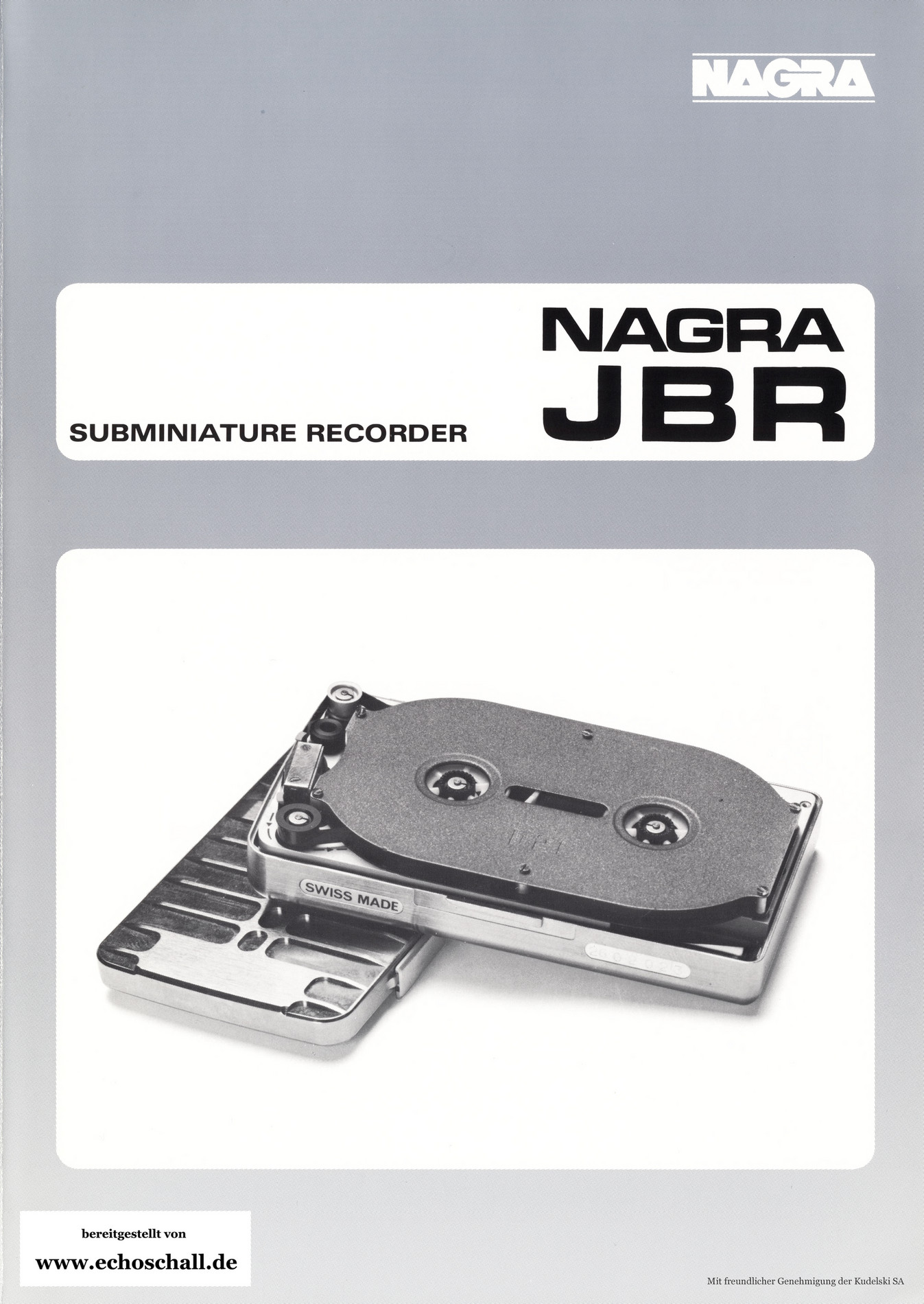 Kudelski Nagra JBR - Brochure 1992 - Seite 1