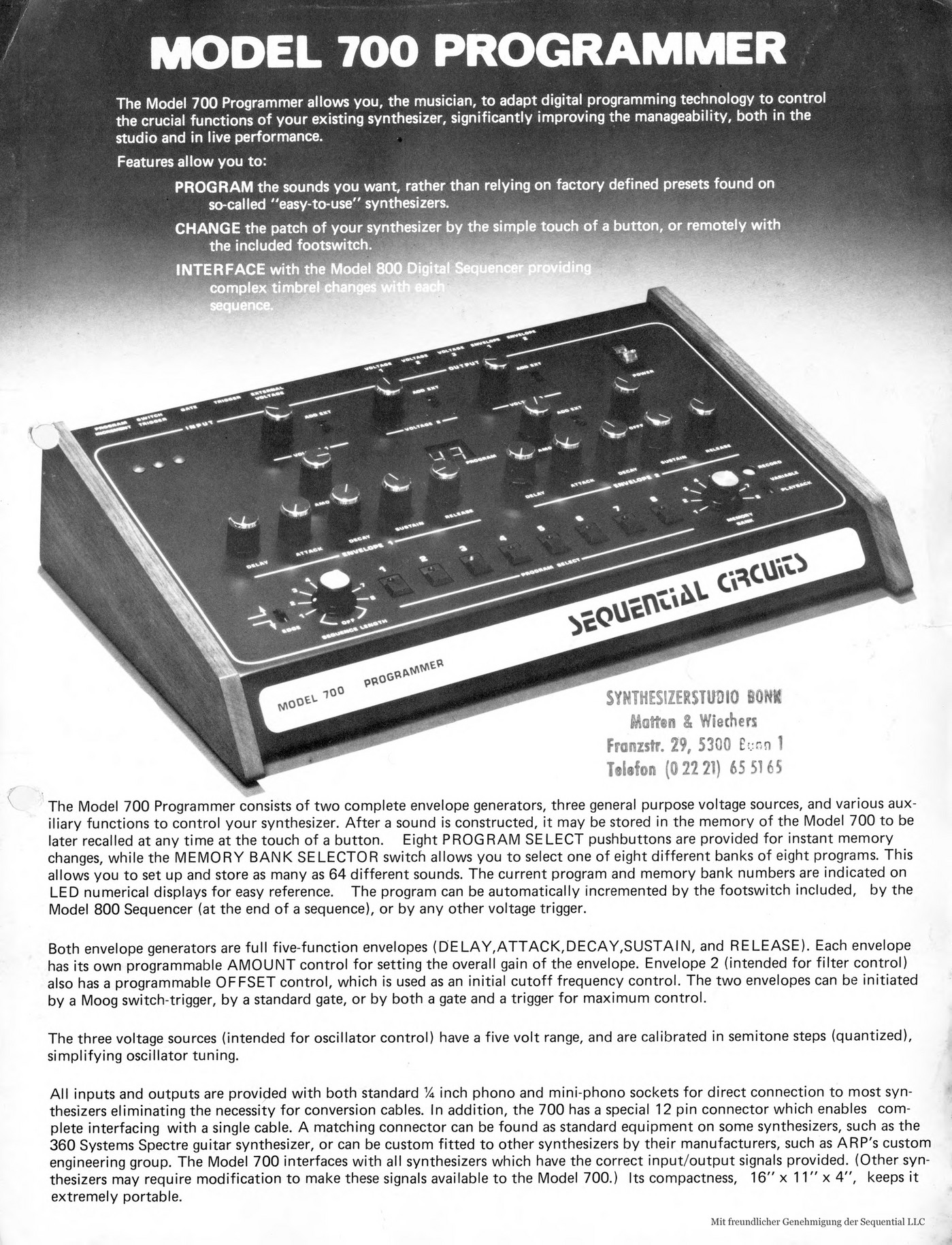 Sequential Model 700 & Model 800 - Brochure - Seite 1