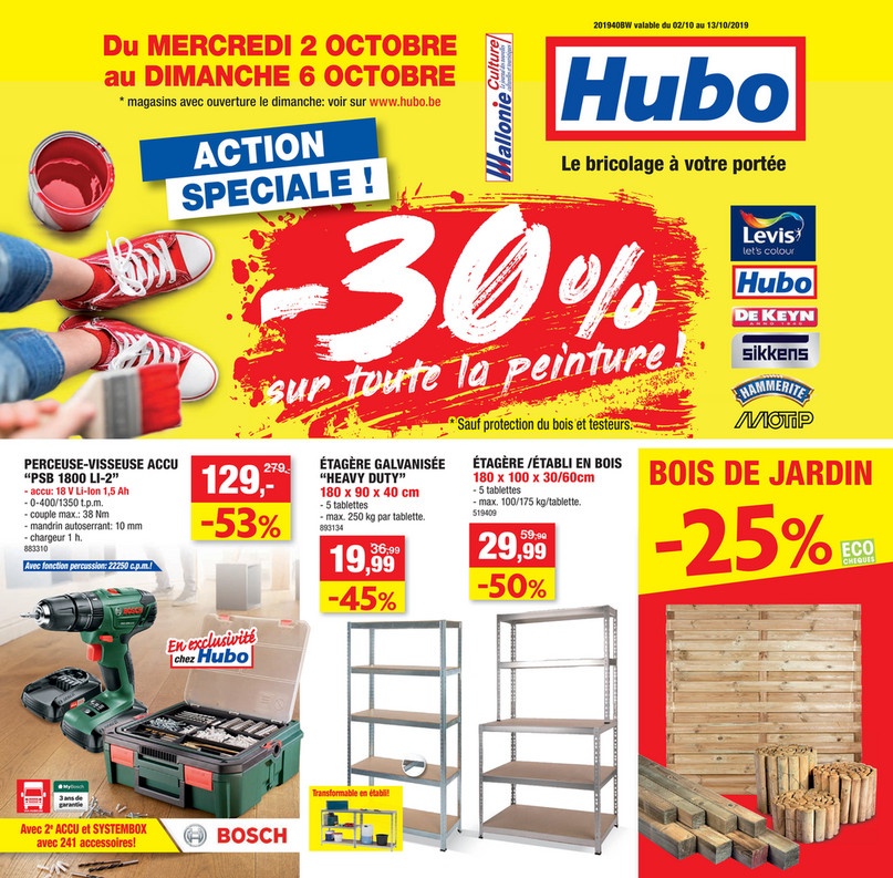 Folder Hubo - promotions de la semaine 40