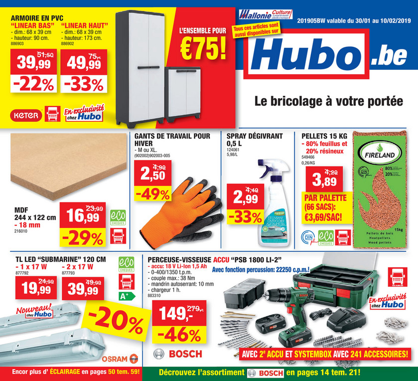 Folder Hubo - Promotions de la semaine 5