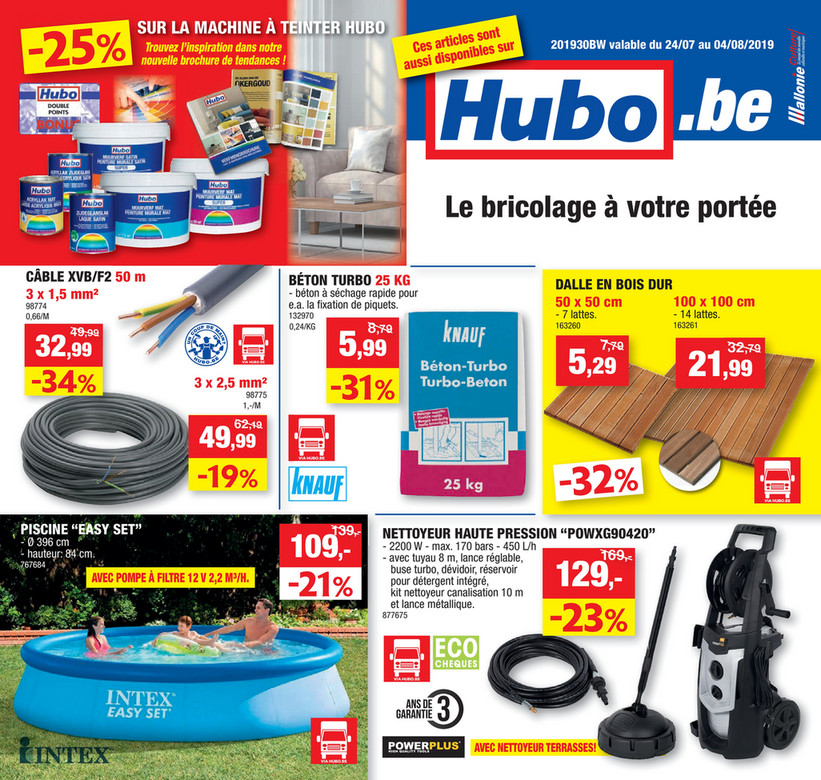 Folder Hubo - promotions de la semaine 30