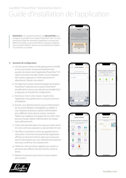 Luxaflex FR - Luxaflex PowerView Automation - Guide d’installation de l’application - Page 2