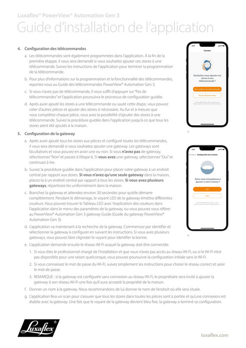 Luxaflex FR - Luxaflex PowerView Automation - Guide d’installation de l’application - Page 3