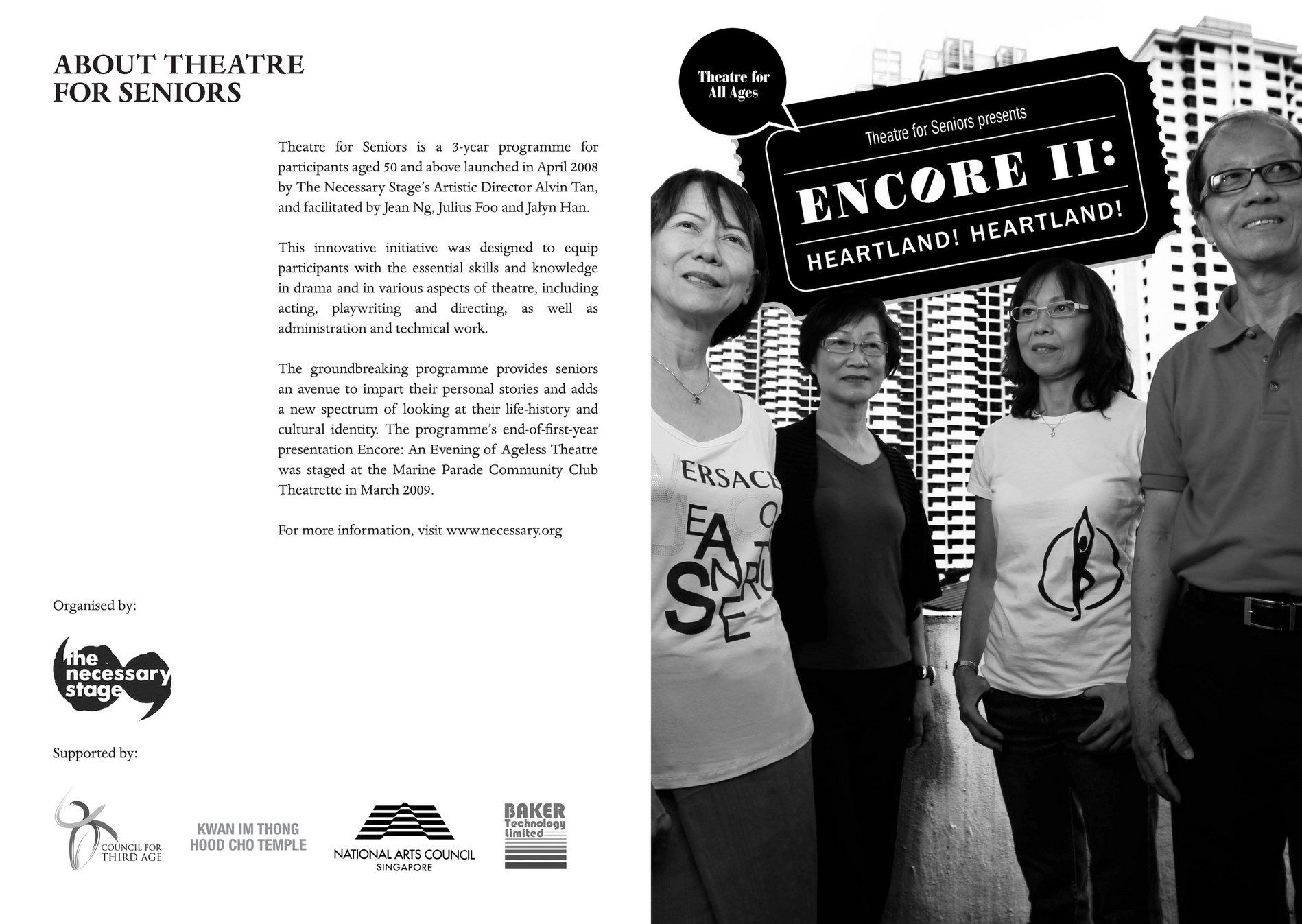 The Necessary Stage - 201003 - Encore II: Heartland, Heartland! - Flyer ...