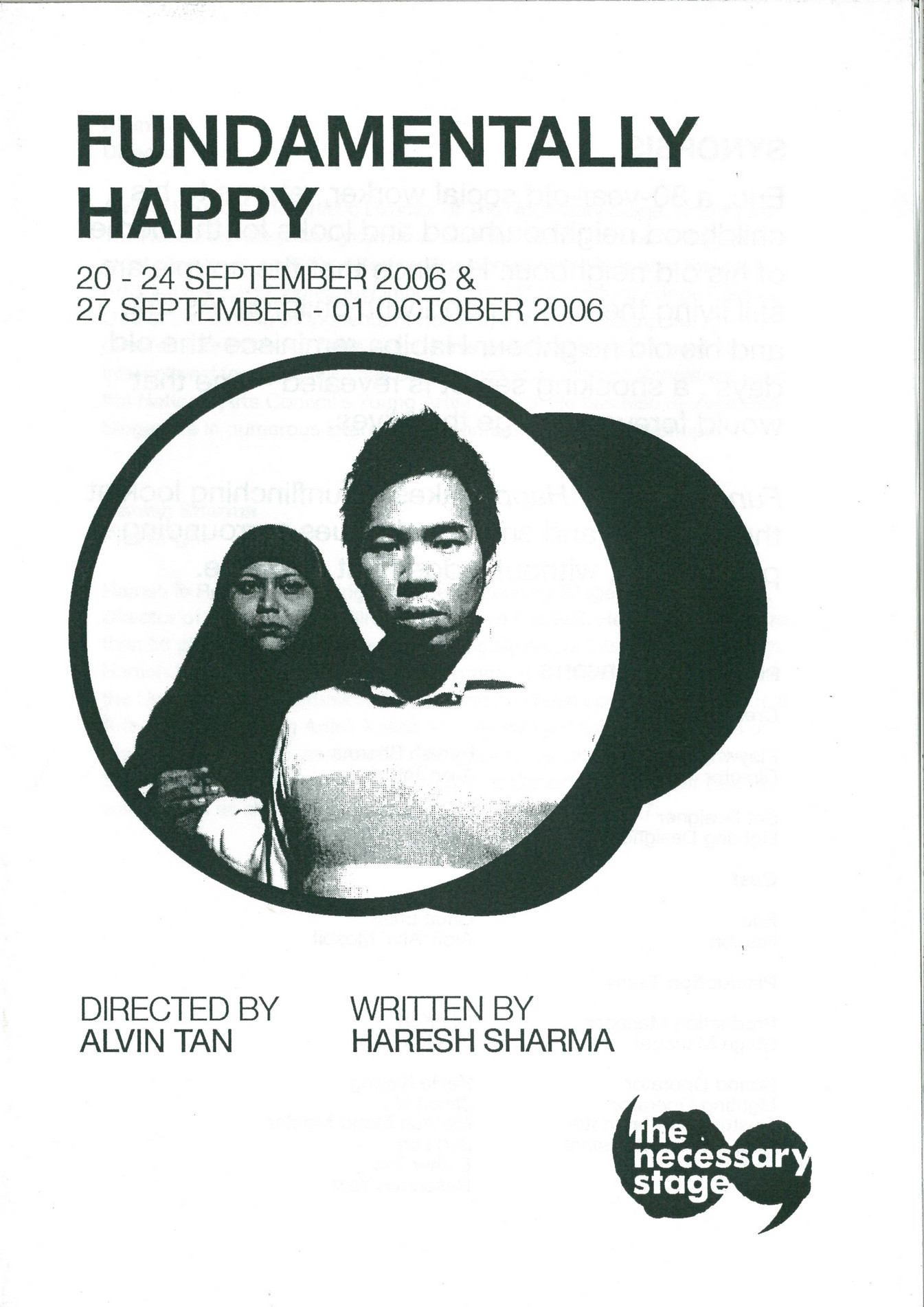 The Necessary Stage - 200610 - Fundamentally Happy - Programme - Page 1 ...