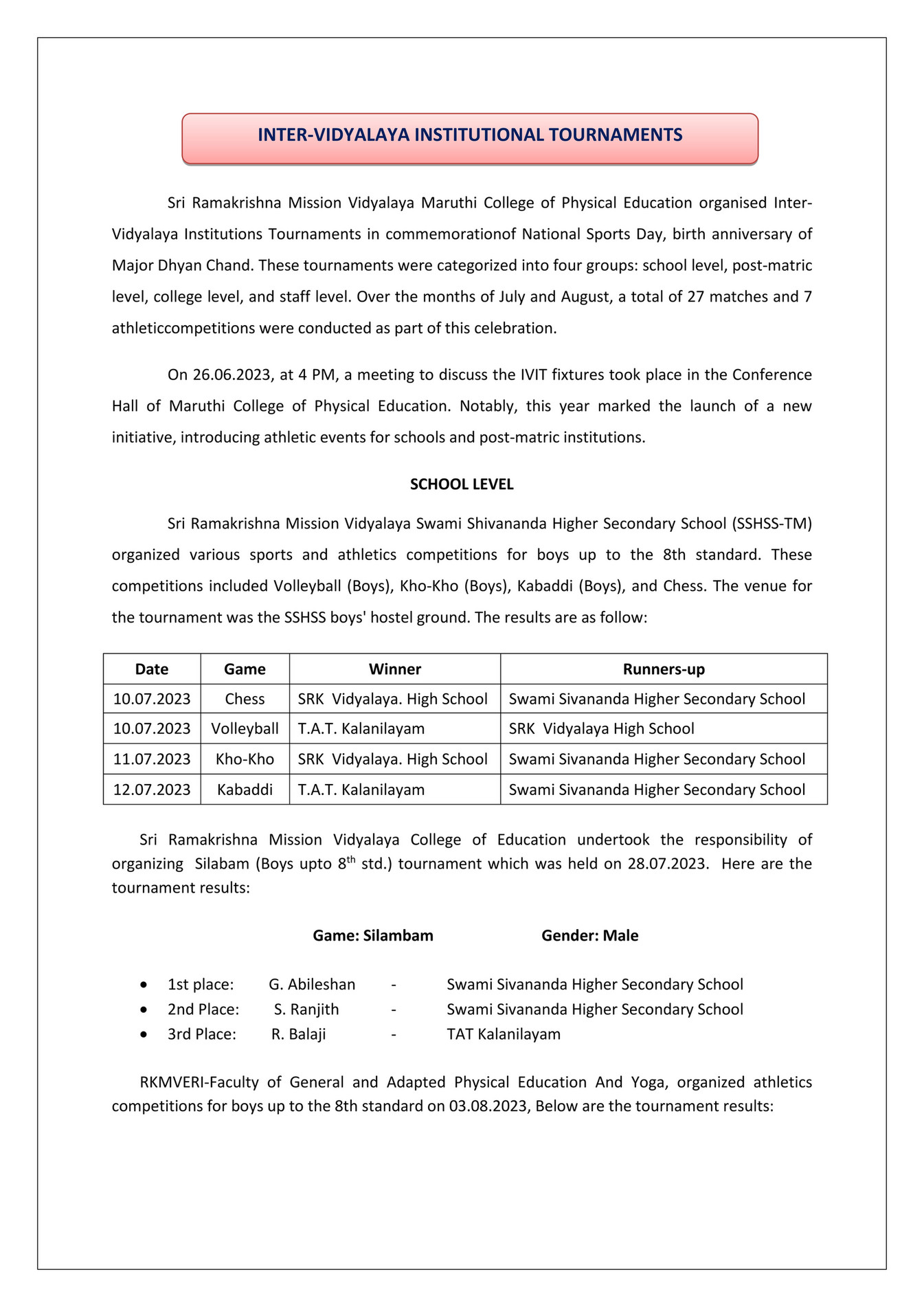 www.srkv.org - IVIT Report - Page 1 - Created with Publitas.com