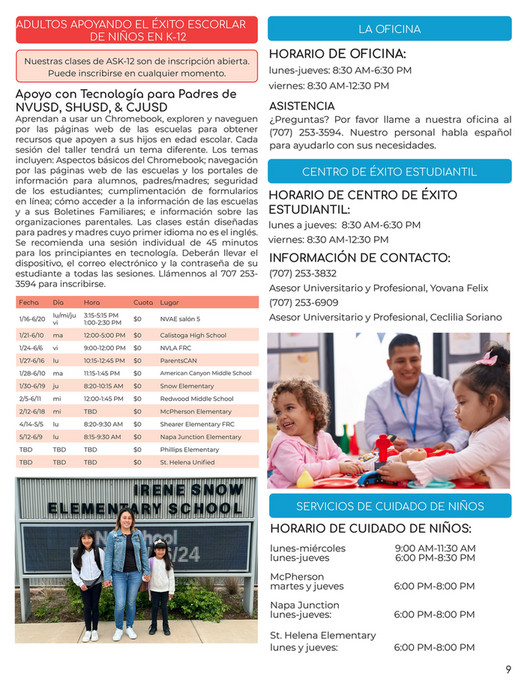 Napa Valley Adult School - Spring Spanish 2025 Catalog - Page 8-9 - Created with Publitas.com