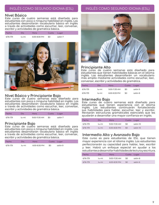 Napa Valley Adult School - Summer 2025 Catalog - Page 8-9 - Created with Publitas.com