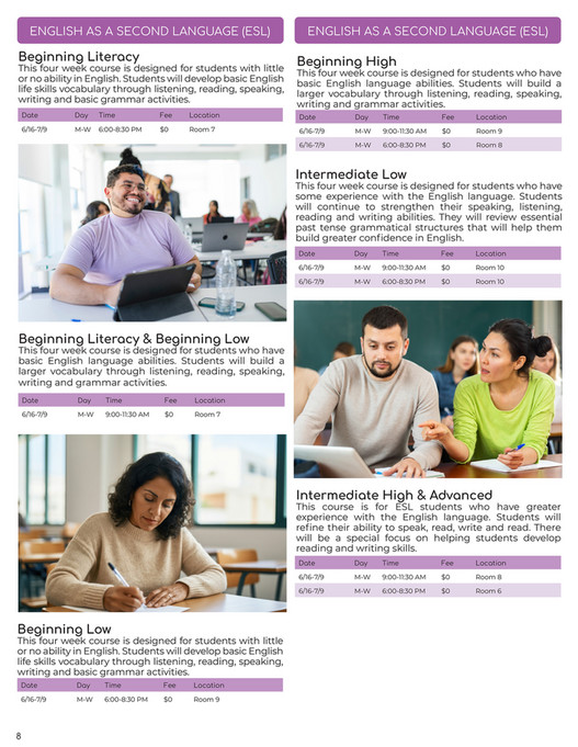 Napa Valley Adult School - Summer 2025 Catalog - Page 8-9 - Created with Publitas.com