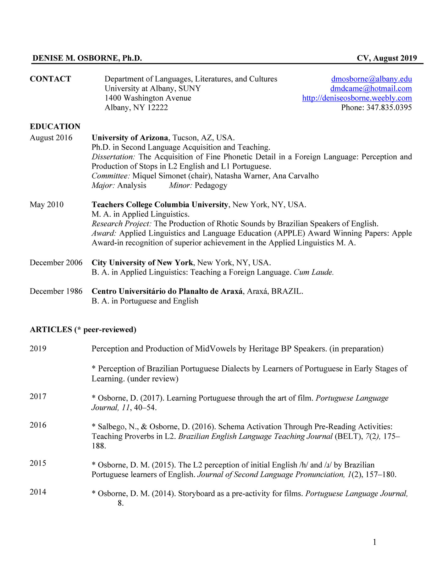 My publications - CV_Aug 2019_UPDATED - Page 1 - Created with Publitas.com