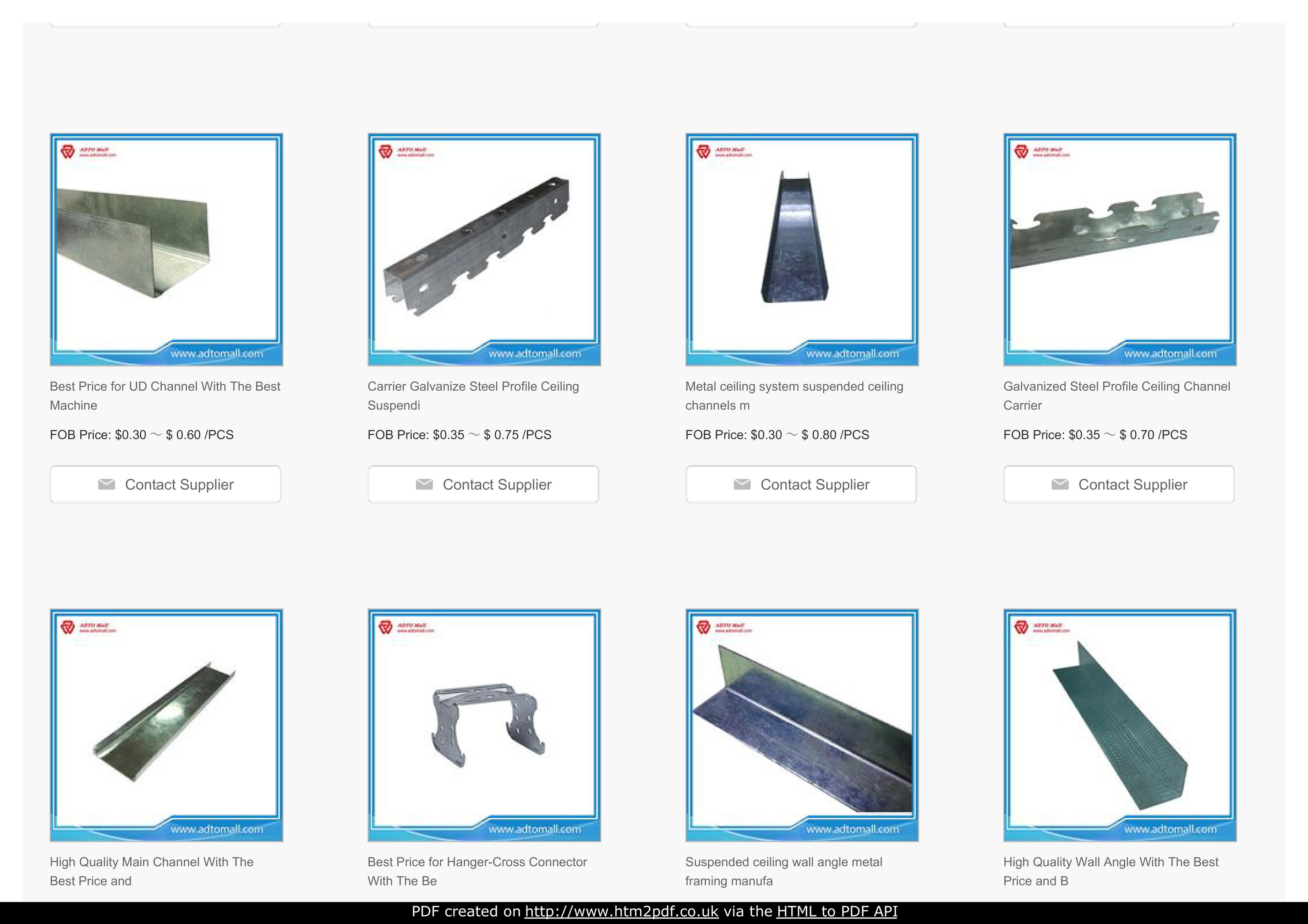 Ceiling Carrier Channel